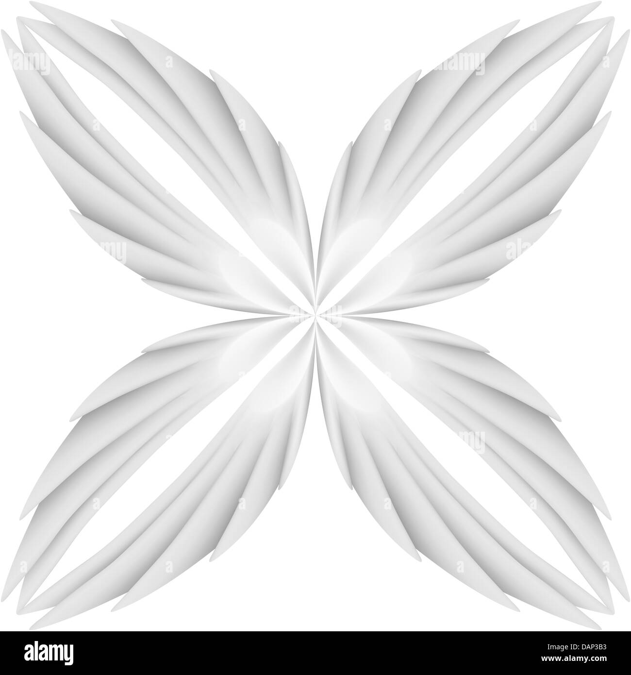 White wings pattern. Illustration on white background Stock Photo - Alamy