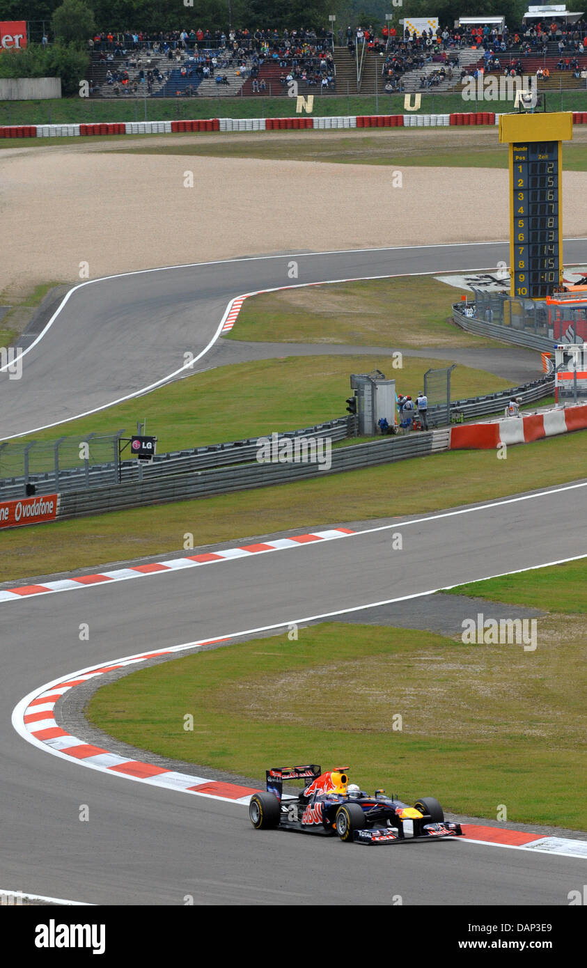 German Formula One driver Sebastian Vettel of Red Bull in action during ...