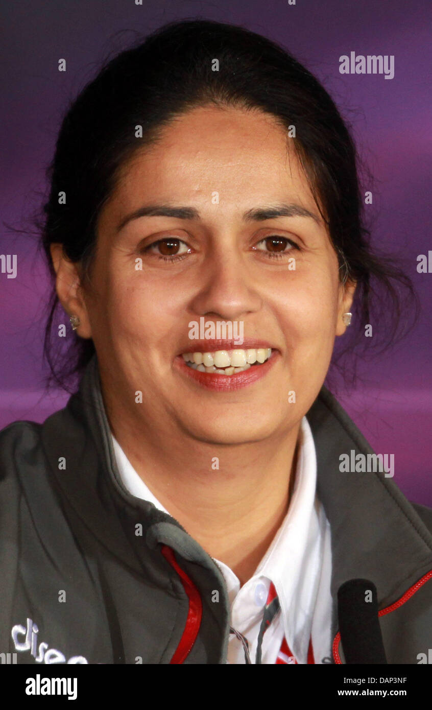 Sauber CEO Monisha Kaltenborn seen during a press conference after the ...