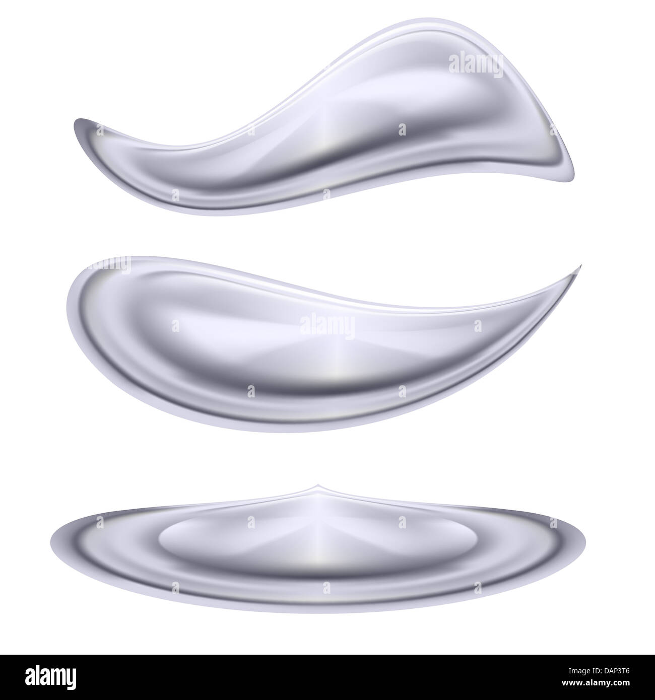 Cool water forms. Illustration on white background Stock Photo - Alamy