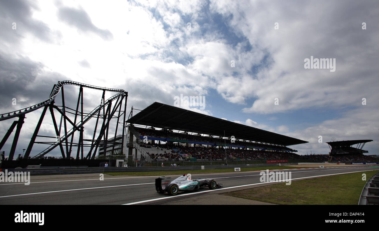 German Formula One driver Michael Schumacher of Mercedes GP in action ...