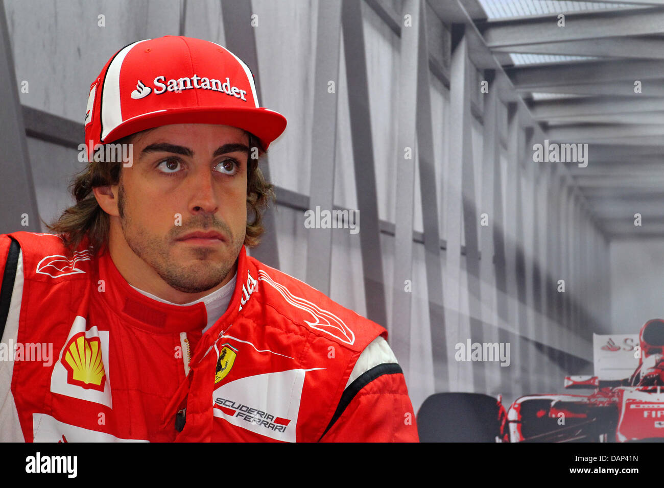 Spanish Formula One driver Fernando Alonso of Ferrari seen during the ...