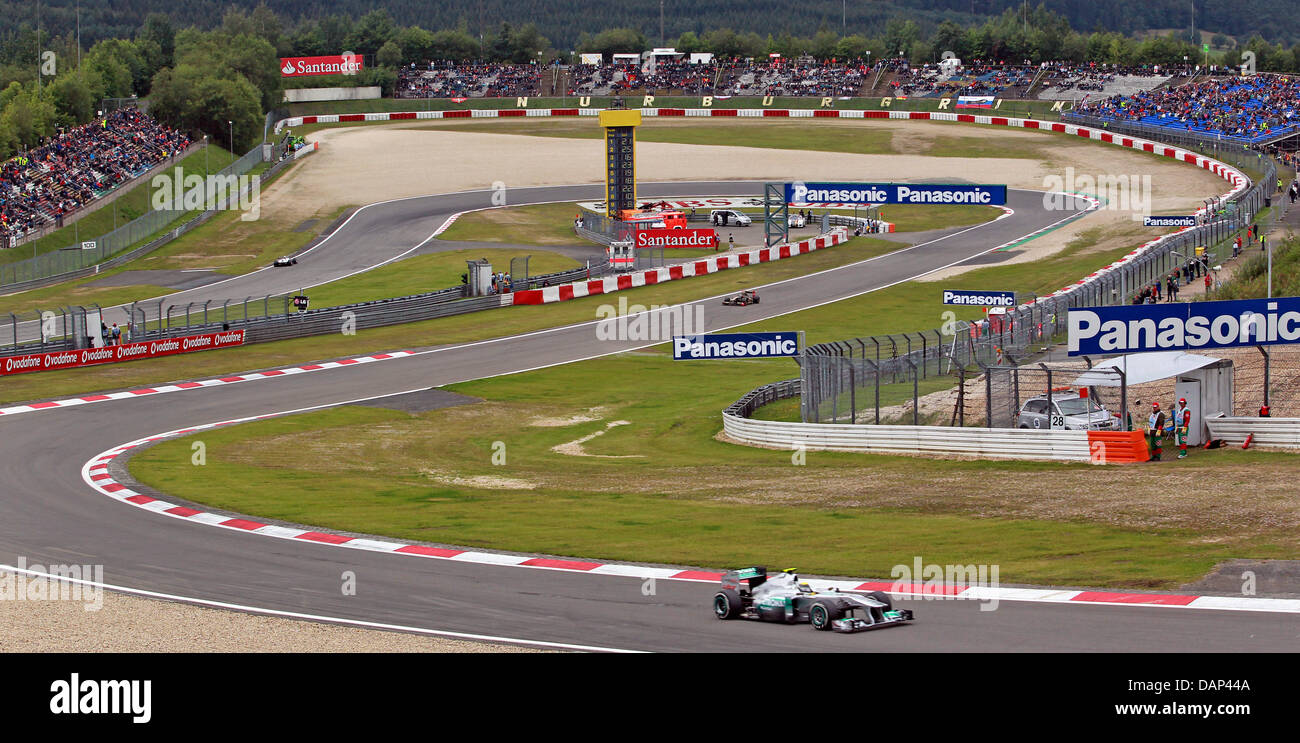 German Formula One driver Nico Rosberg of Mercedes GP in action during ...