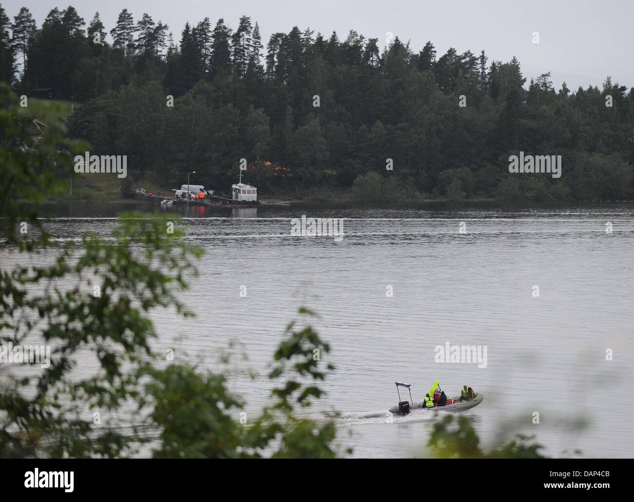 Utoya island in Norway, seen 23 July 2011. The bombing of government ...