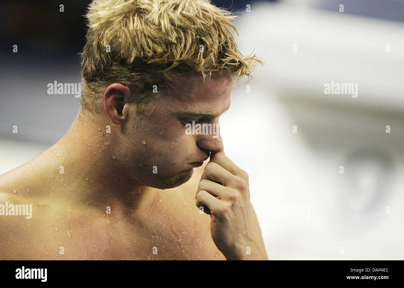 Swimmer Steffen Deibler of Germany attends the men's 50m butterfly ...