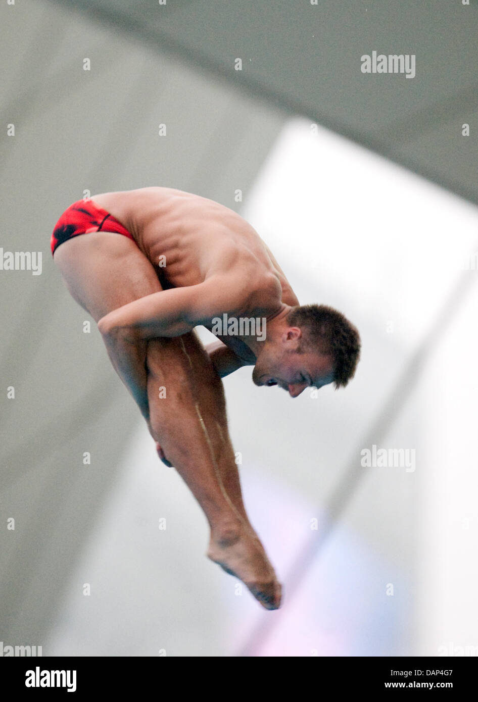 Sascha Klein of Germany in action during the 10m platform final at the ...