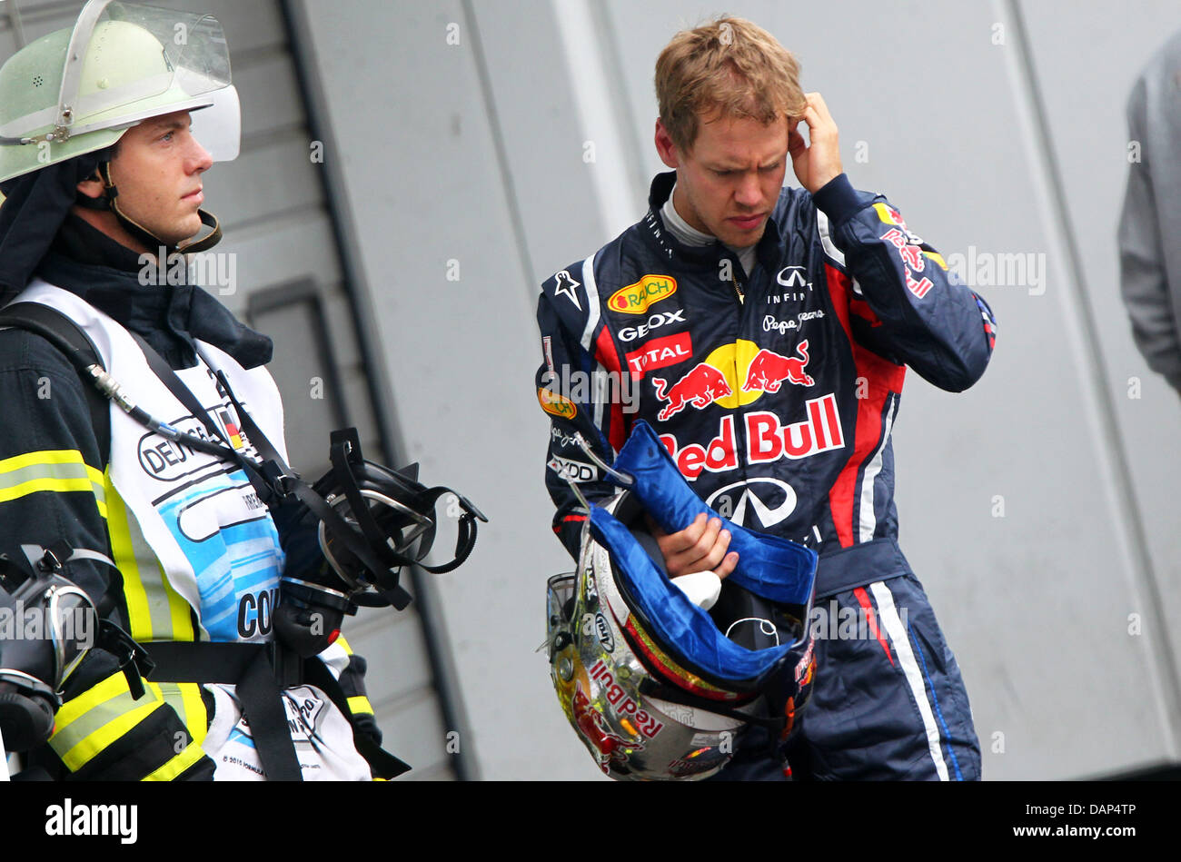 German Formula One driver Sebastian Vettel of Red Bull seen at the parc ...