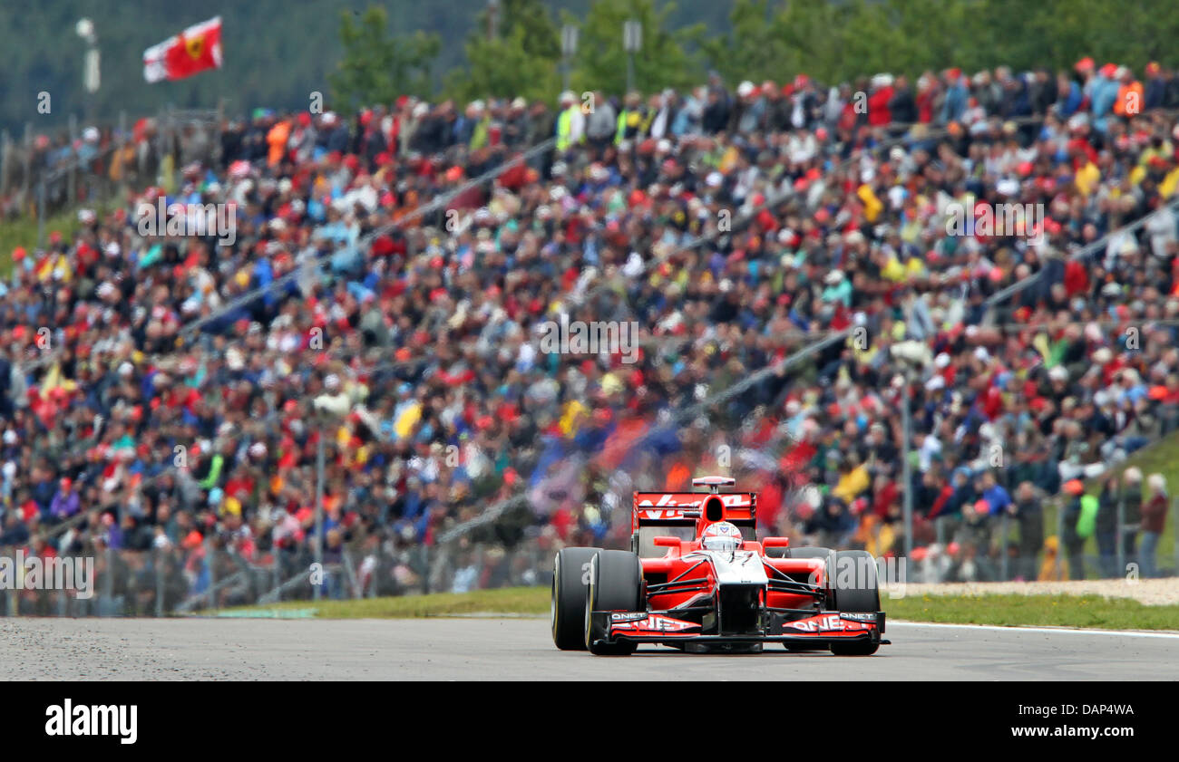 German Formula One driver Timo Glock of Virgin in action during the ...