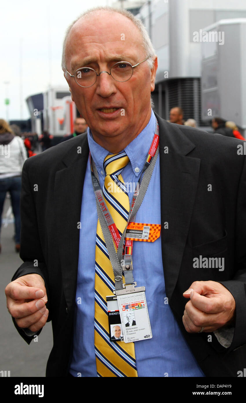 Karl-Josef Schmidt seen at the grid prior to start of the Formula One ...