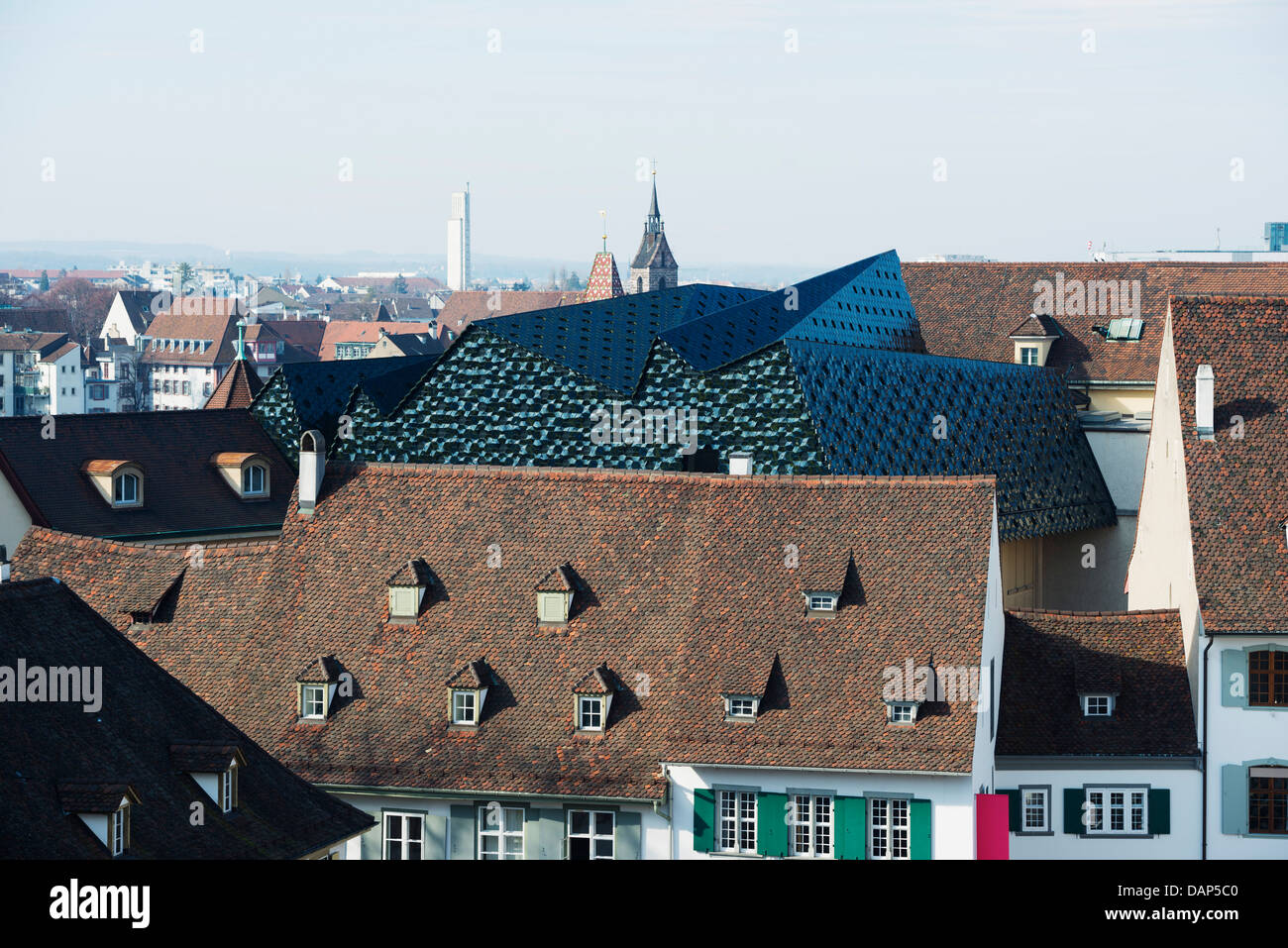 Europe, Switzerland, Basel rooftops Stock Photo - Alamy