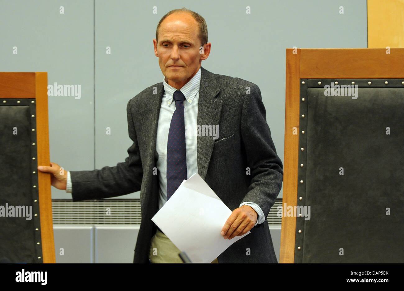 Judge Kim Heger is entering a courteroom in central Oslo, Norway, 25 ...