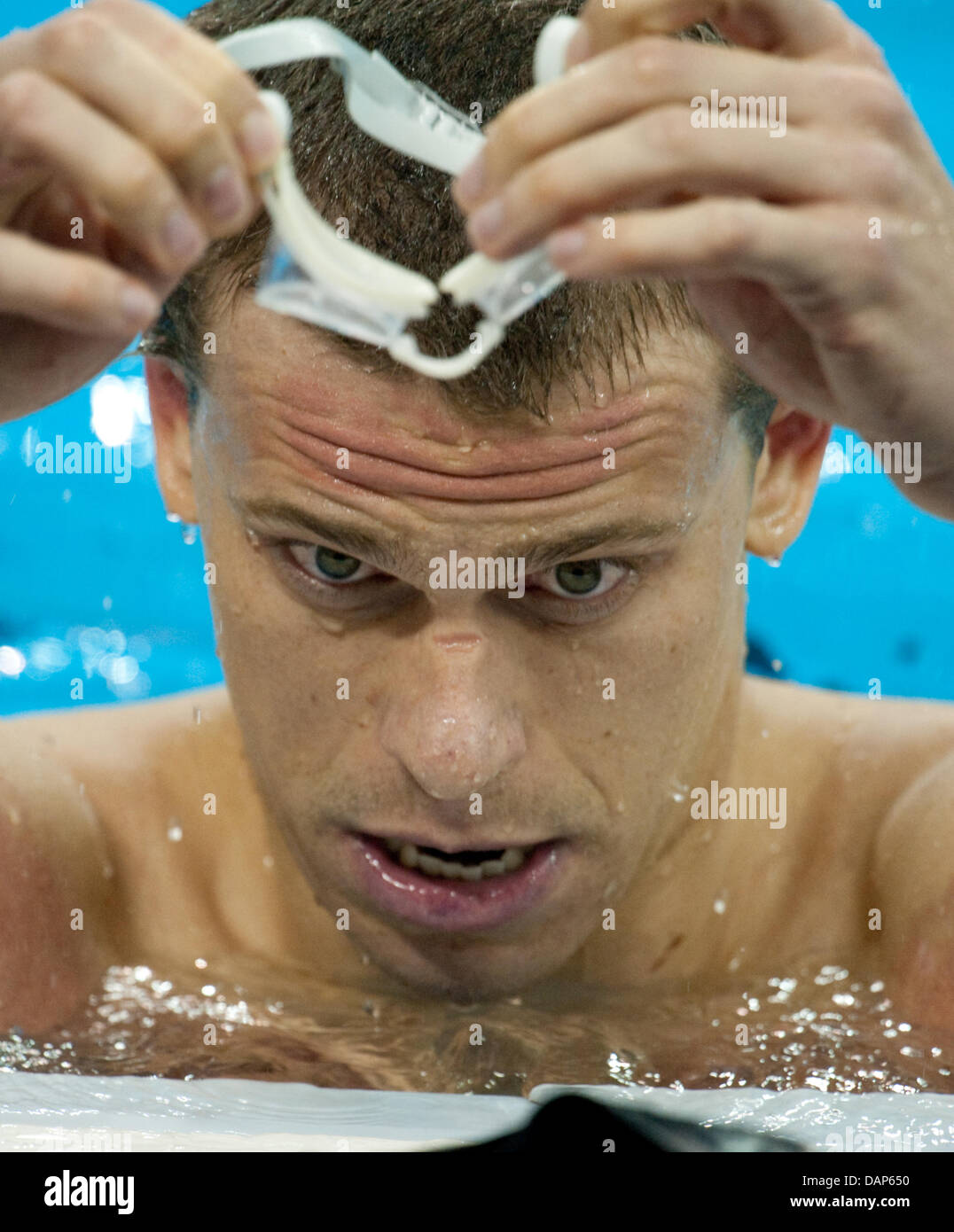 Cesar Cielo Filho of Brazil after his 100m Freestyle preliminary heat ...