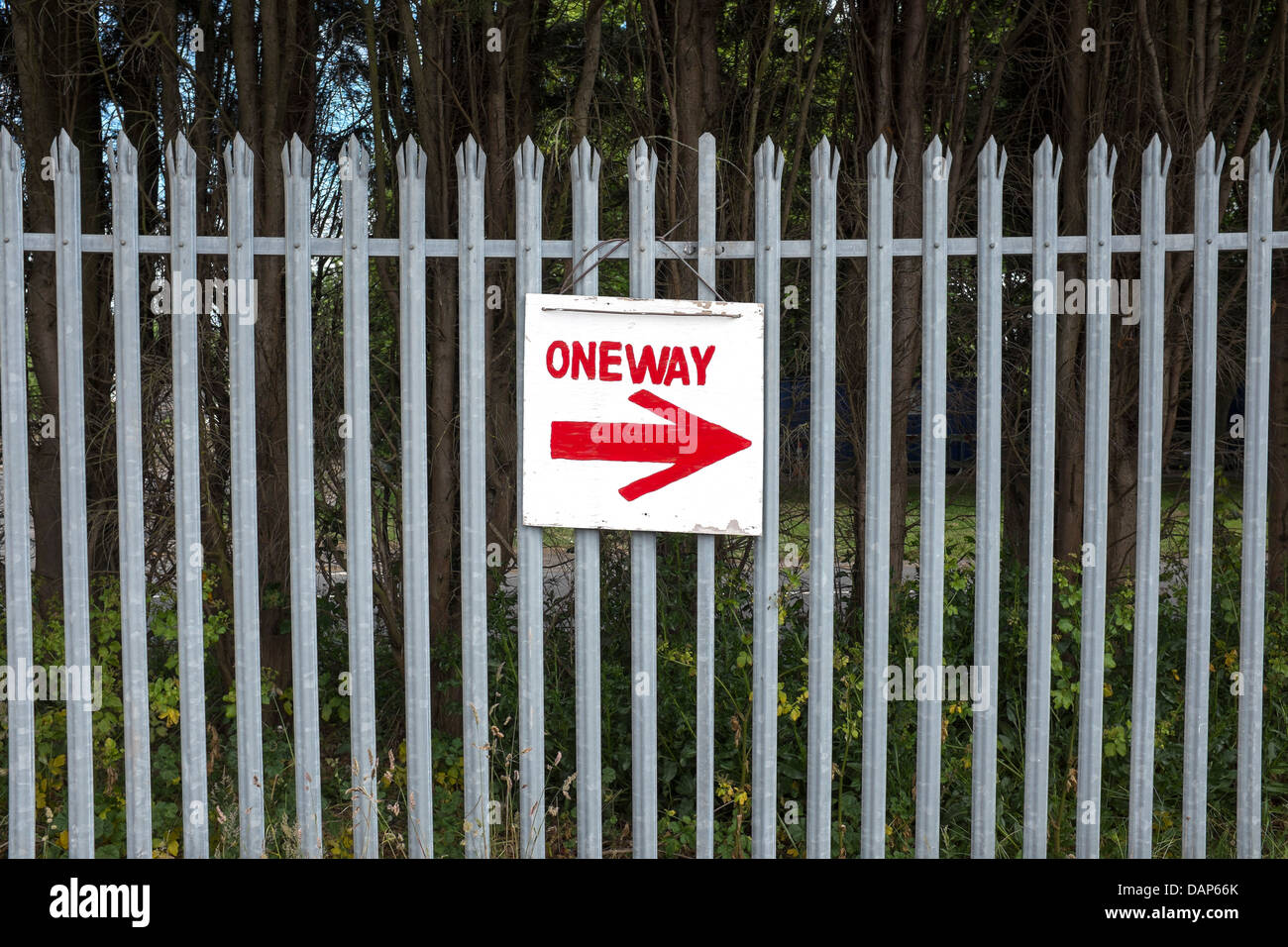 One Way Sign Stock Photo - Alamy