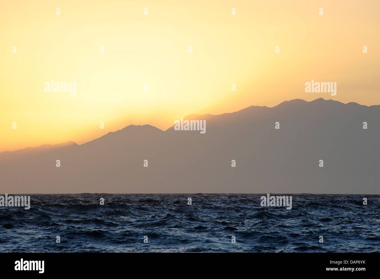 Greece, Crete, View of sunset from Matala Stock Photo - Alamy