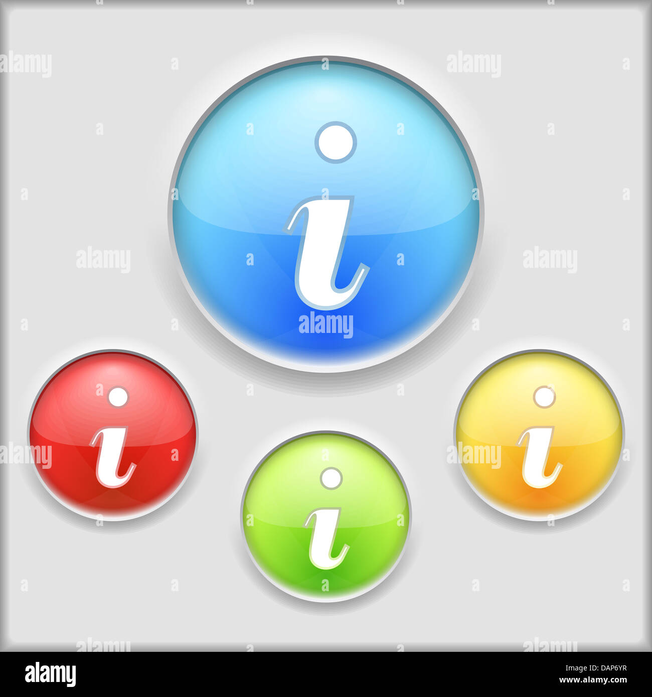 Round information button hi-res stock photography and images - Alamy
