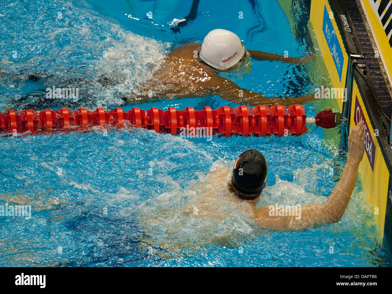 Daniel Gyurta from Hungary finishes in front of Kosuka Kitajima of ...