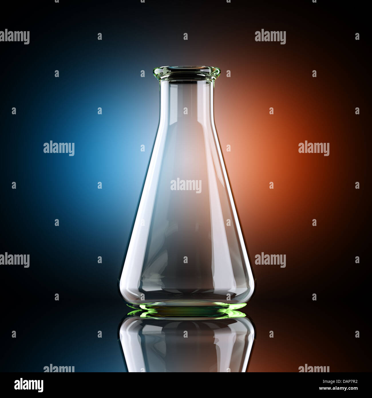 Erlenmeyer Flask In Studio With Artistic Backlight Stock Photo - Alamy