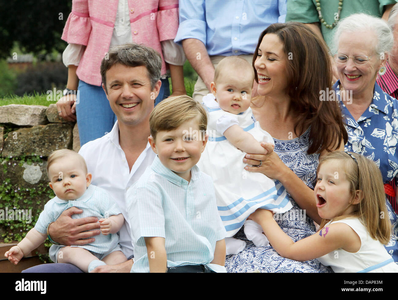 The Danish Royal Family members Crown Prince Frederik with son Prince ...