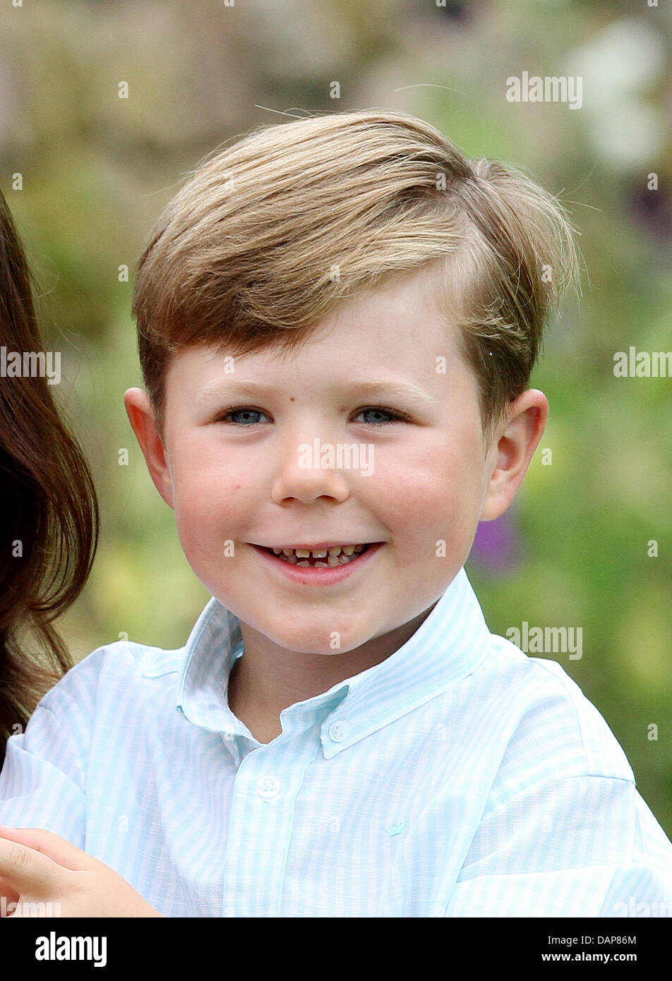 Prince Christian of Denmark poses during the annual photo session at ...