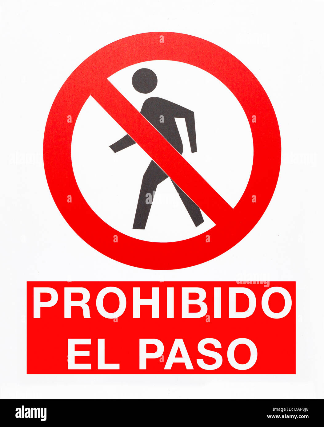 Spanish text sign Cut Out Stock Images & Pictures - Alamy
