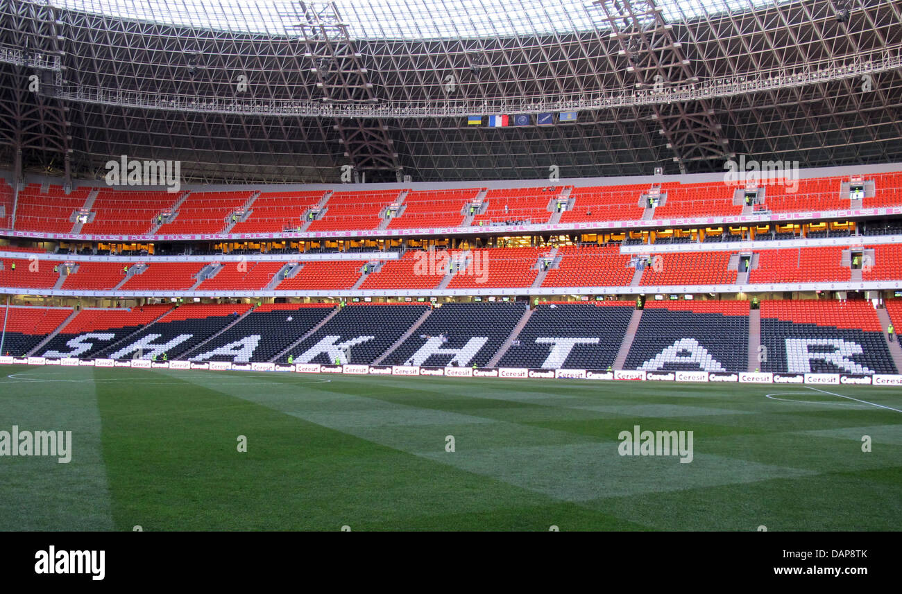 Donbass Arena is seen, the home stadium of soccer team Schaktar Donetsk ...