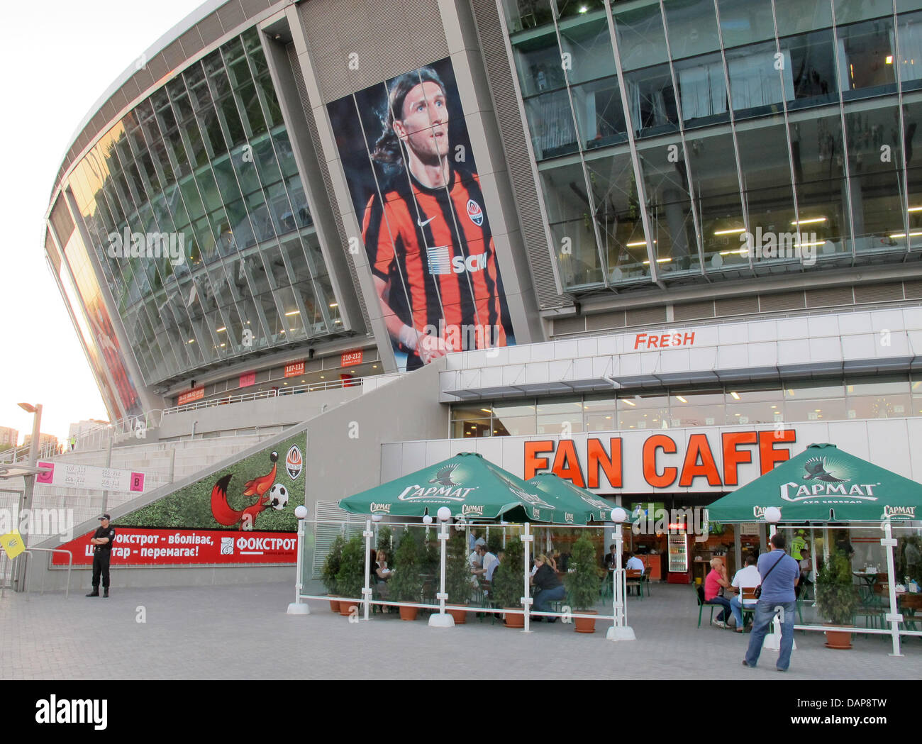 Donbass Arena is seen, the home stadium of soccer team Schaktar Donetsk ...