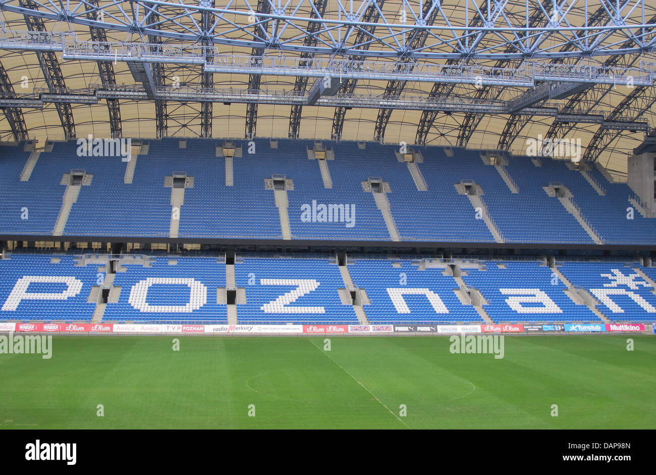A view of the soccer stadium in Poznan is pictured on 09 June 2011 in ...