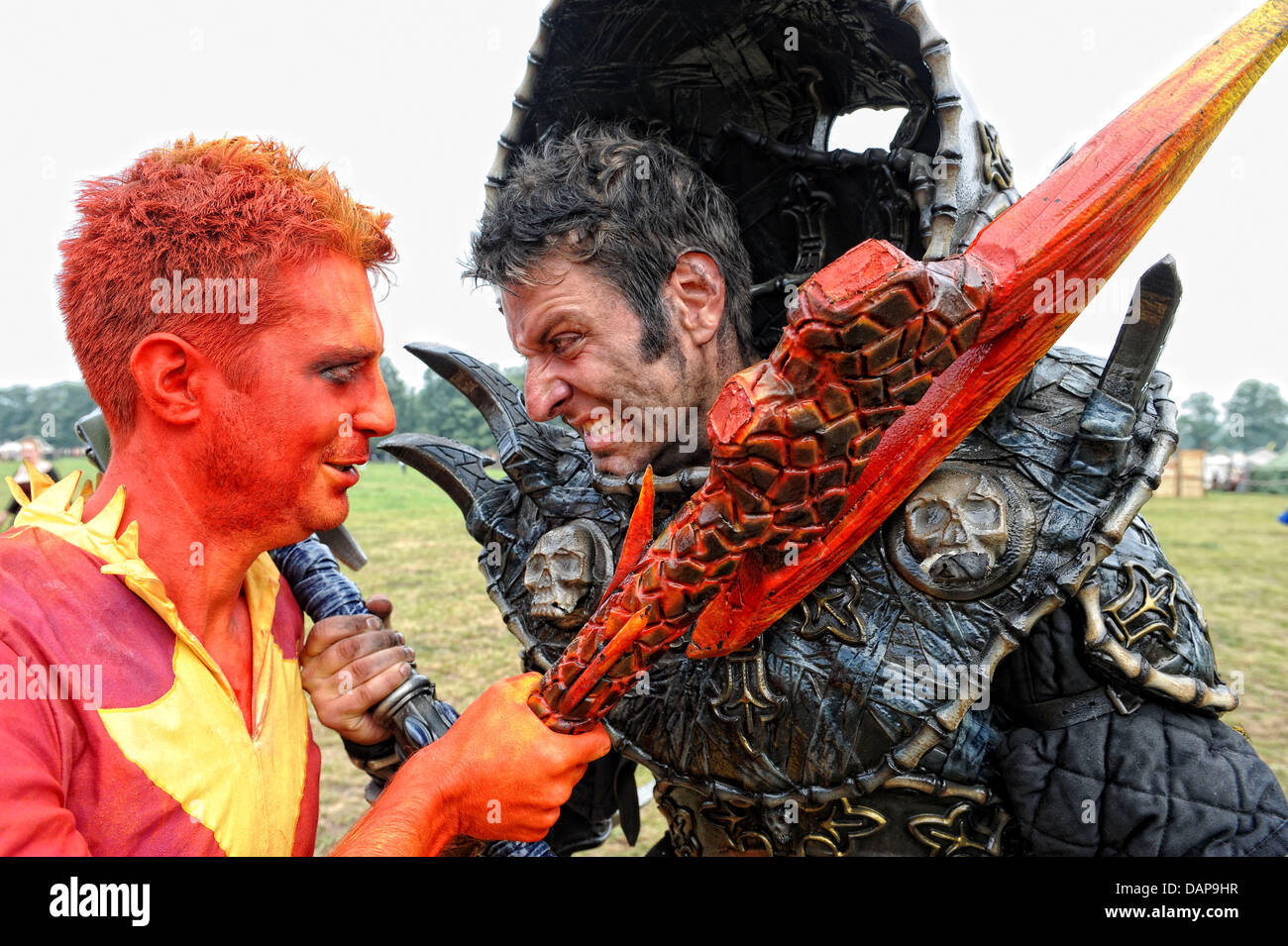 Participants of the 'Conquest of Mythodea' are costumed as 'Fireavatar ...