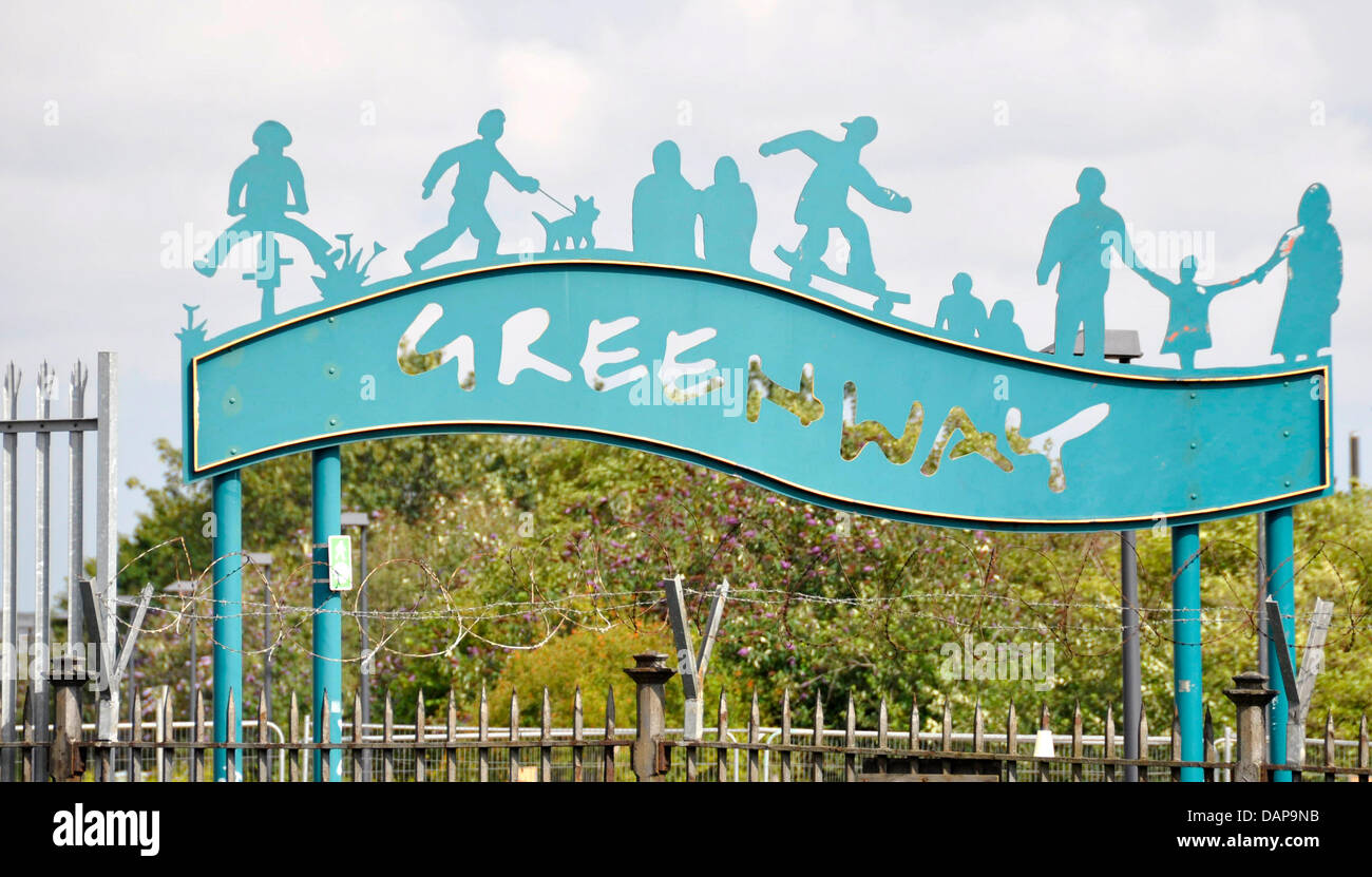 The Greenway, a path for pedestrians and cyclists, is pictured in ...