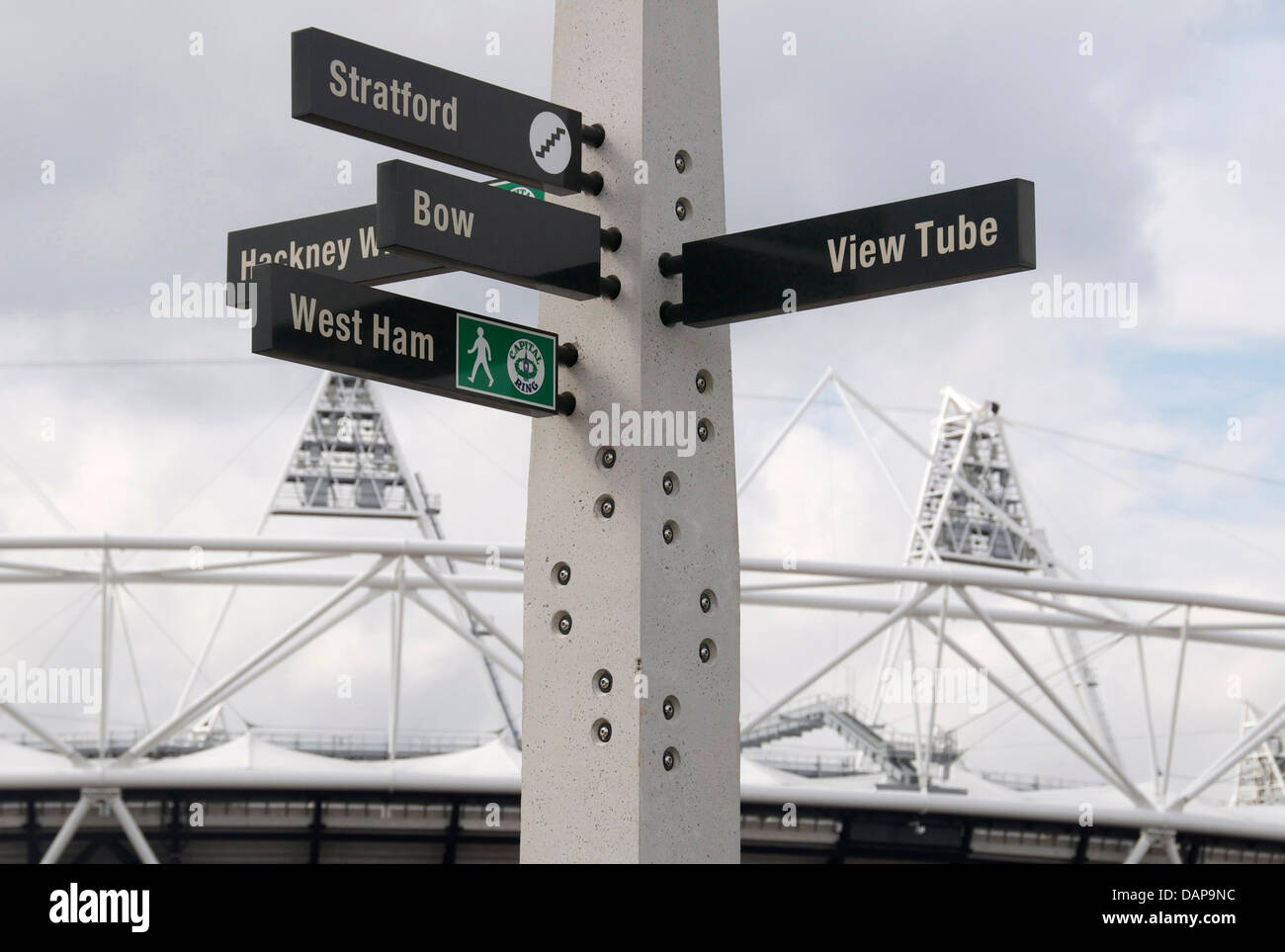 Signs on the Greenway, a path for pedestrians and cyclists, are ...