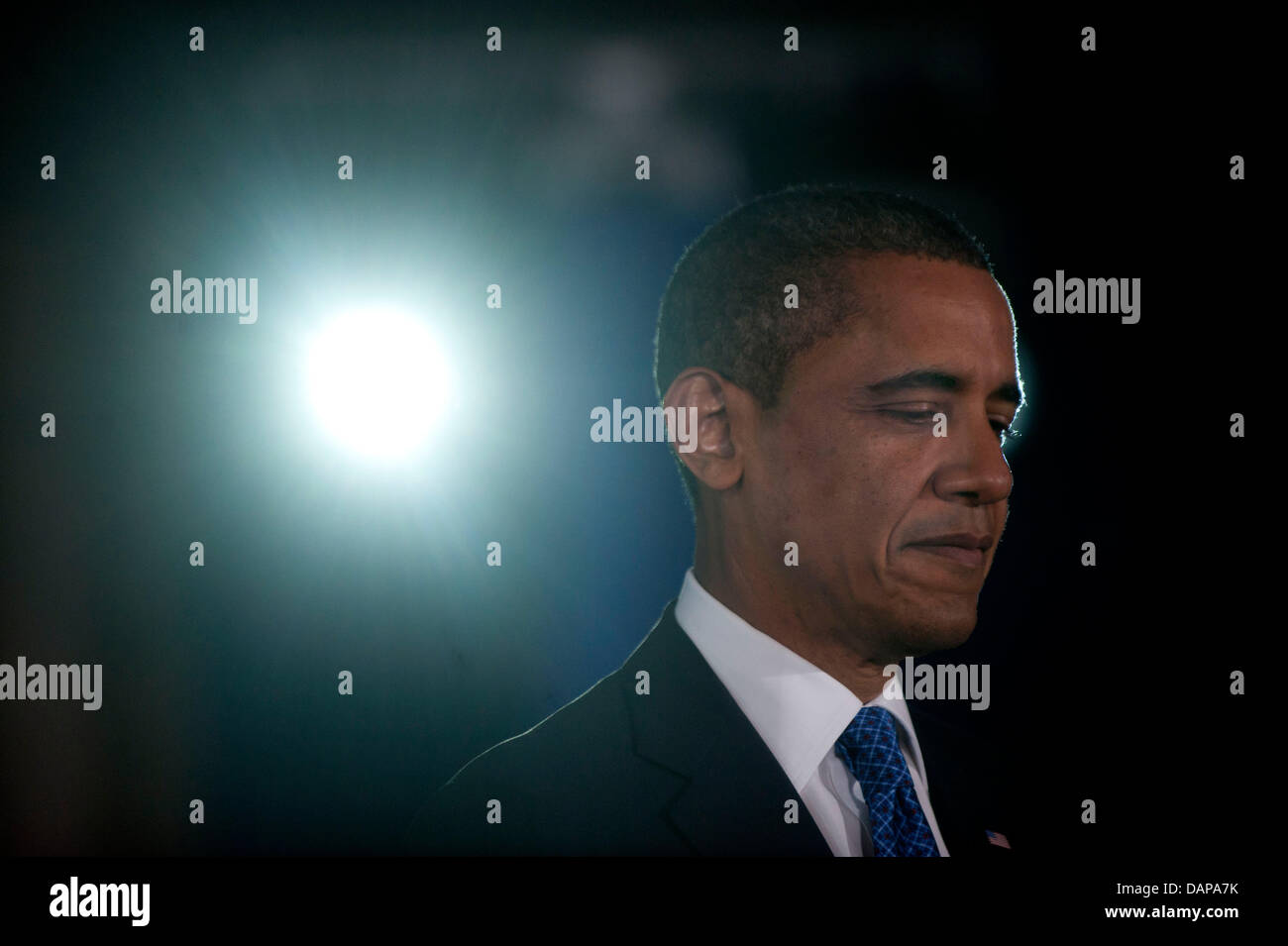 United States President Barack Obama arrives on stage to speak about ...