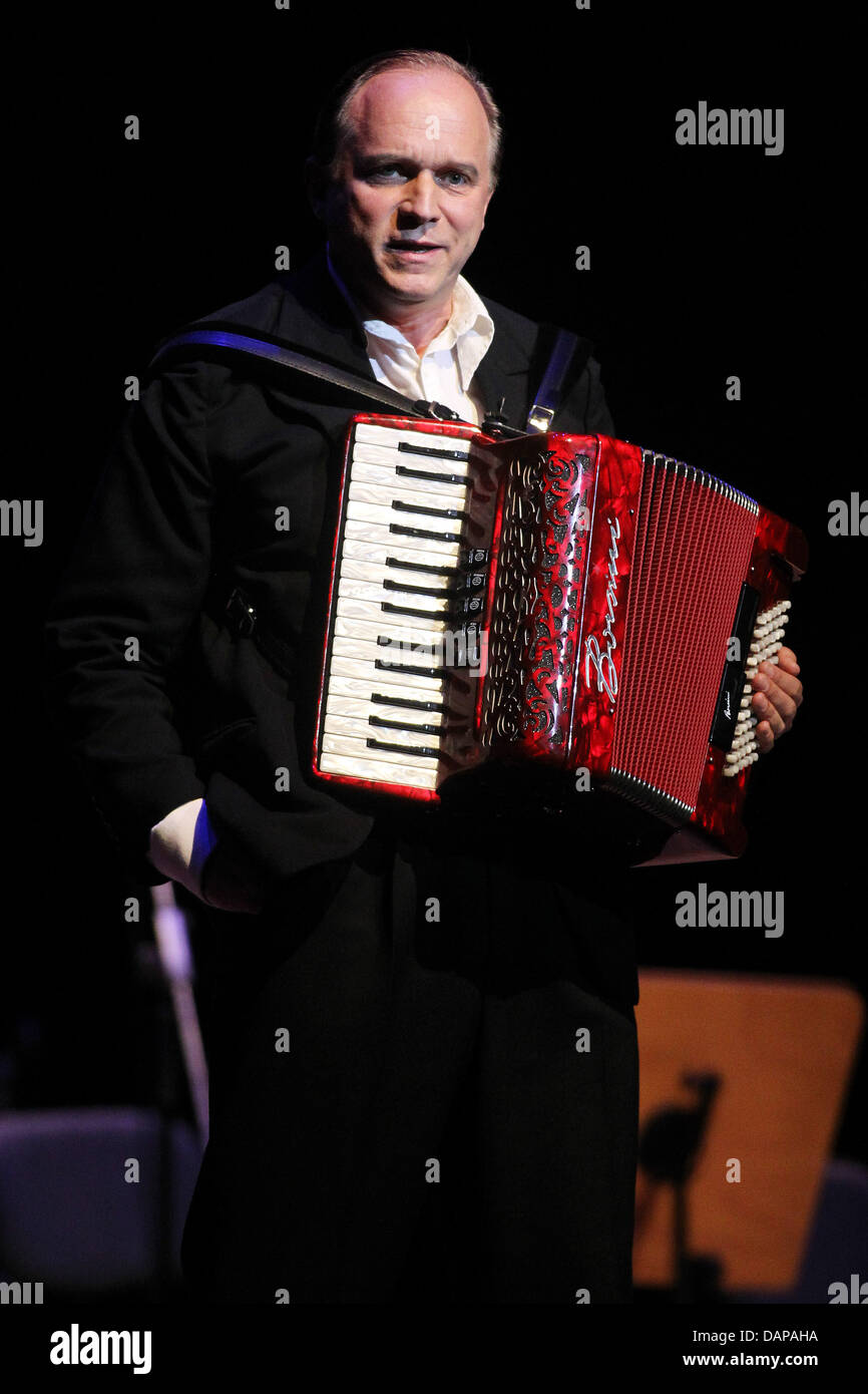 Musician and actor Ulrich Tukur is pictured during a concert held with ...