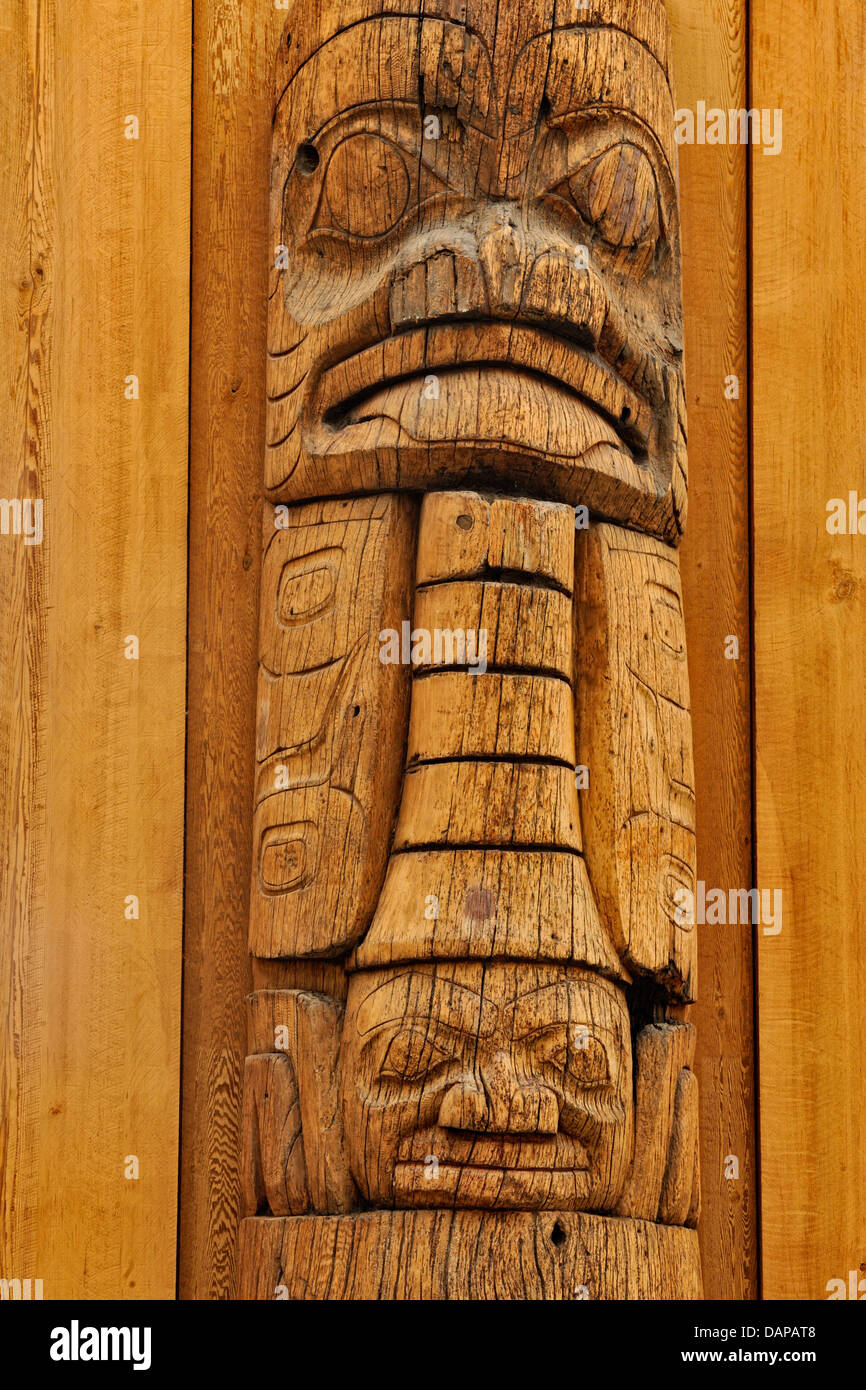 Haida pole from Skedans Village in the Haida Museum- Haida Gwaii Queen ...
