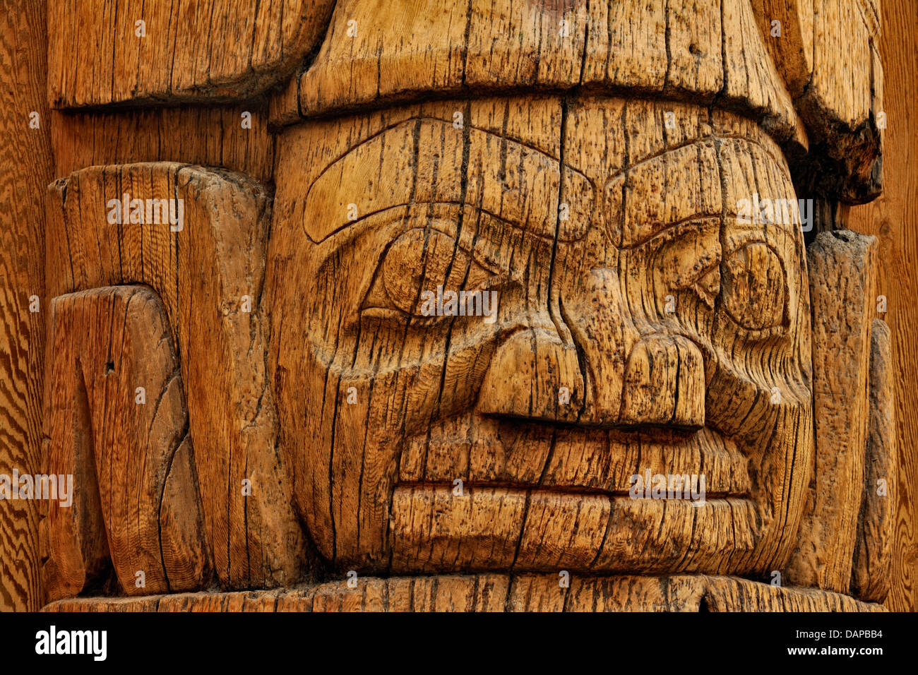 Haida pole from Skedans Village in the Haida Museum- Haida Gwaii Queen ...