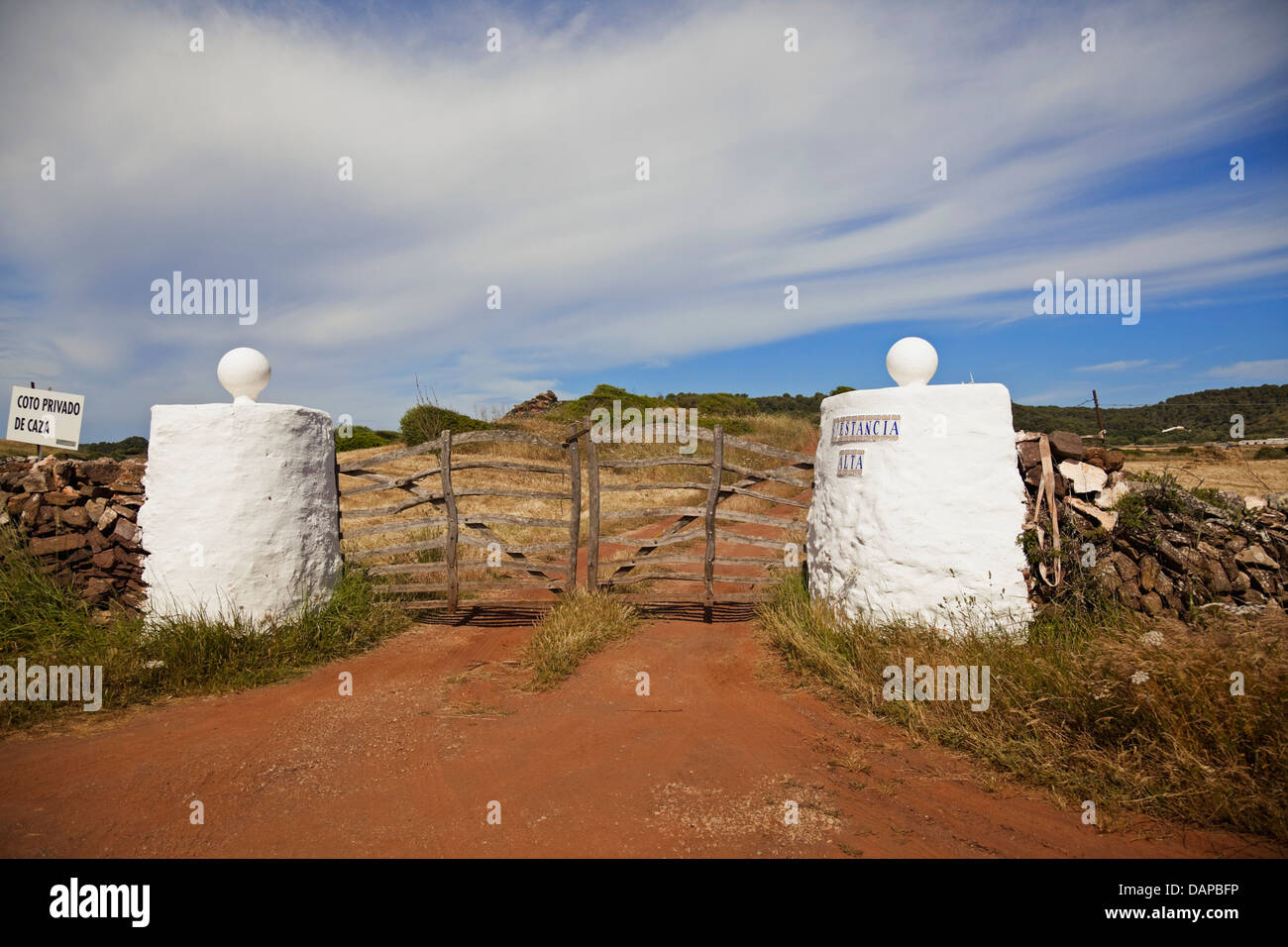 Spain, Menorca,Typical entrance of farm house Stock Photo - Alamy