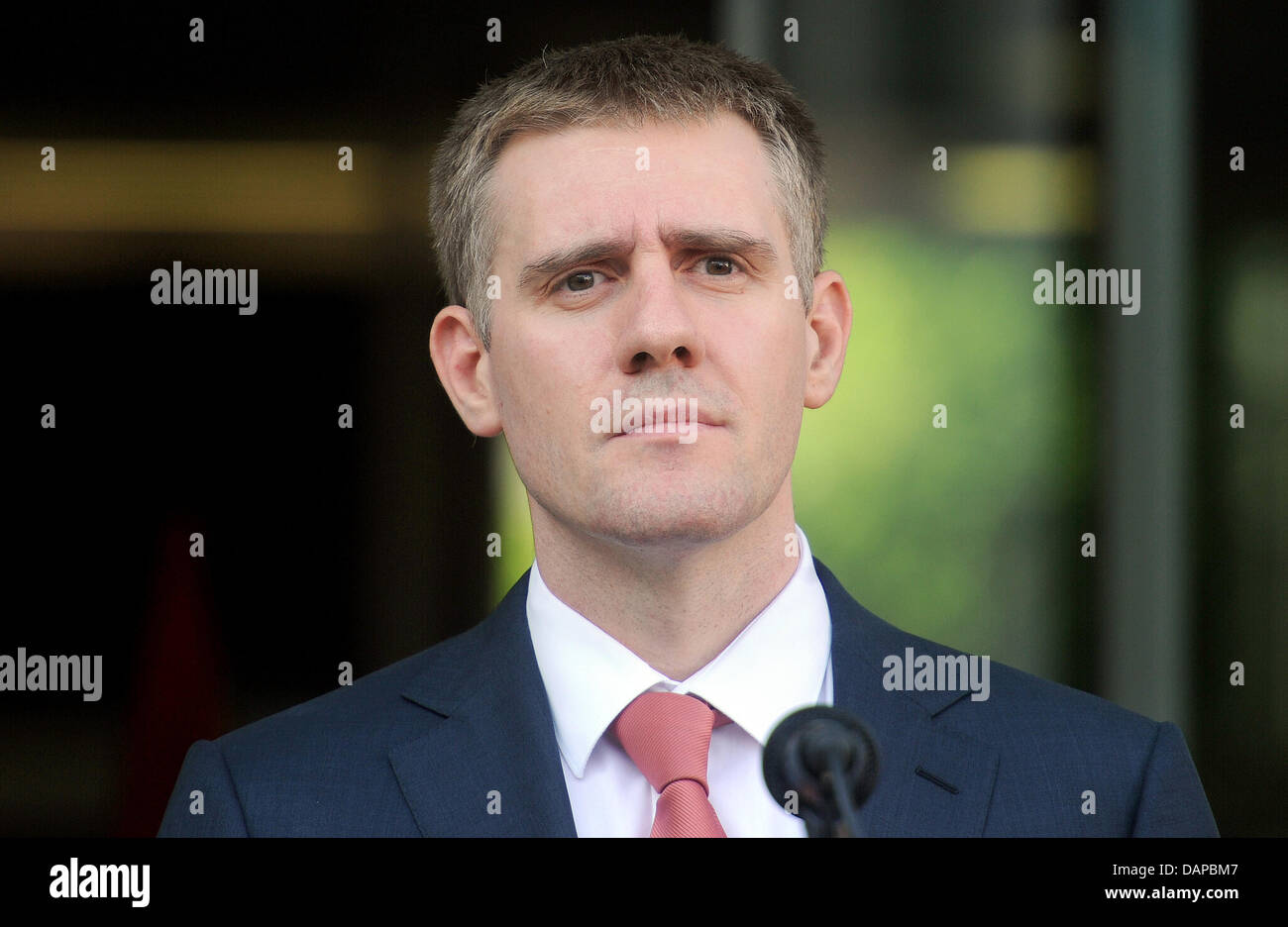 Montenegro's Prime Minister Igor Luksic holds a press conference ...