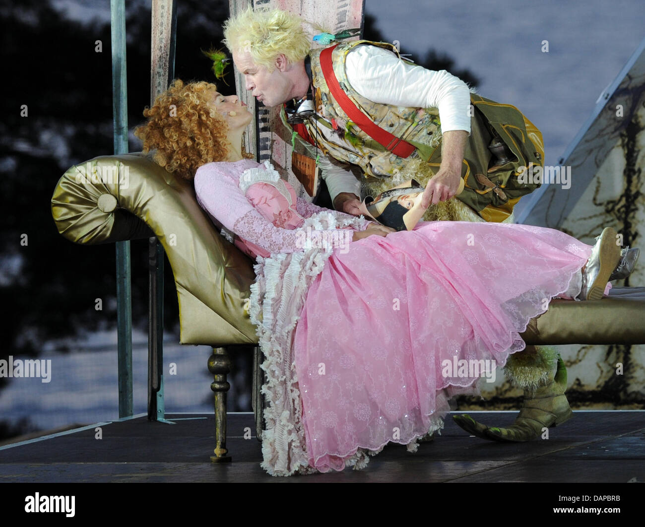 Sophie Klussmann as Pamina and Guntbert Warns as Papageno perform in a ...