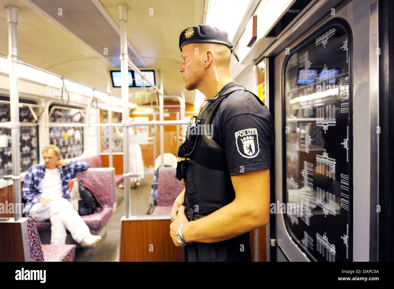 A police officer patrols in the underground in Berlin, Germany, 04 ...