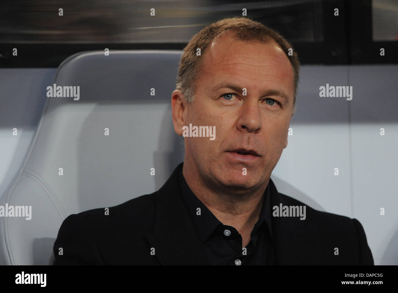 Brazil's coach Mano Menezes seen before the international friendly ...