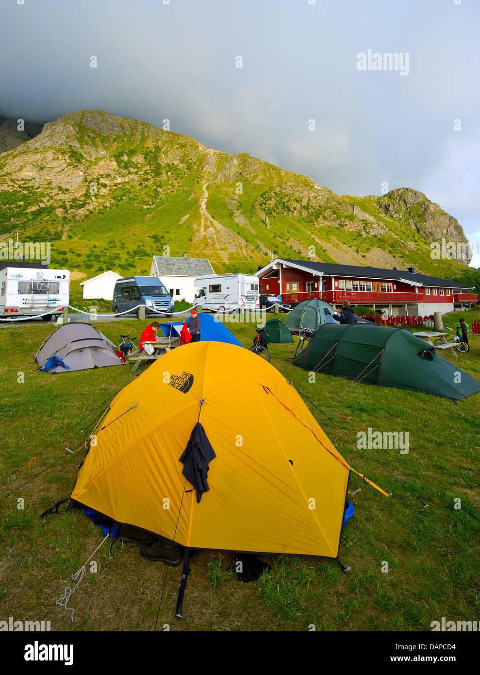 A camping site near the small fishing village Fredvang is pictured at ...