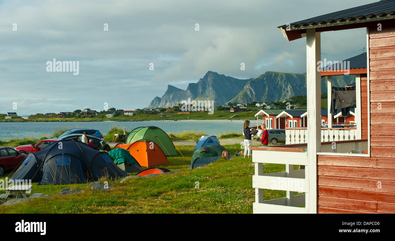 A camping site near the small fishing village Fredvang is pictured at ...