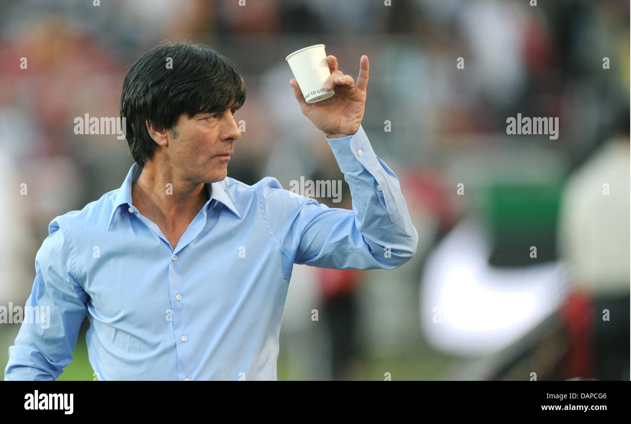 German national coach Joachim Loew is seen prior to the friendly match ...