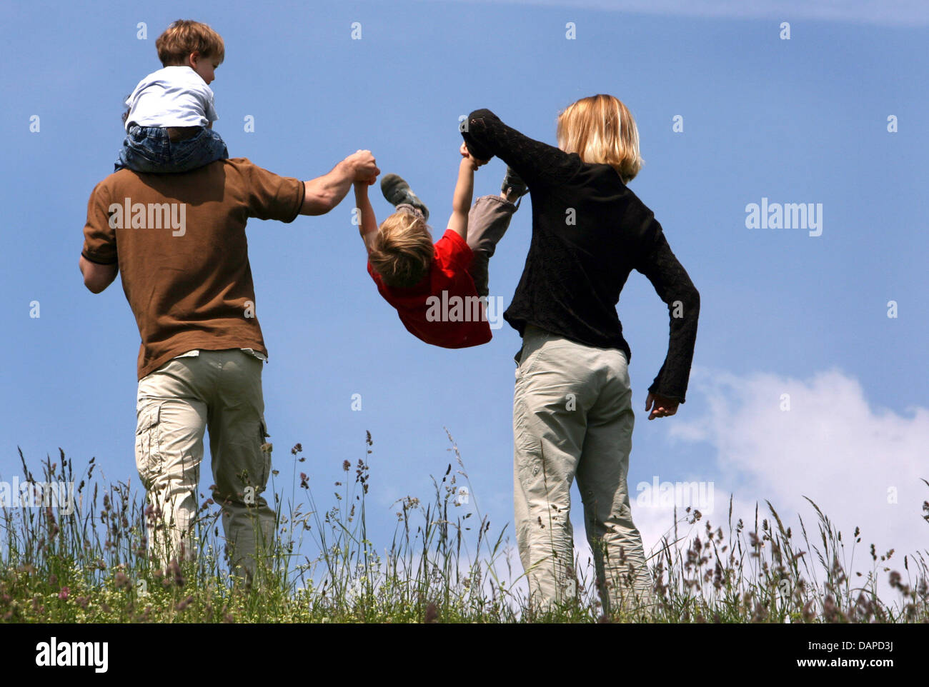 (FILE) An archive photo dated 10 June 2006 shows a family with children ...