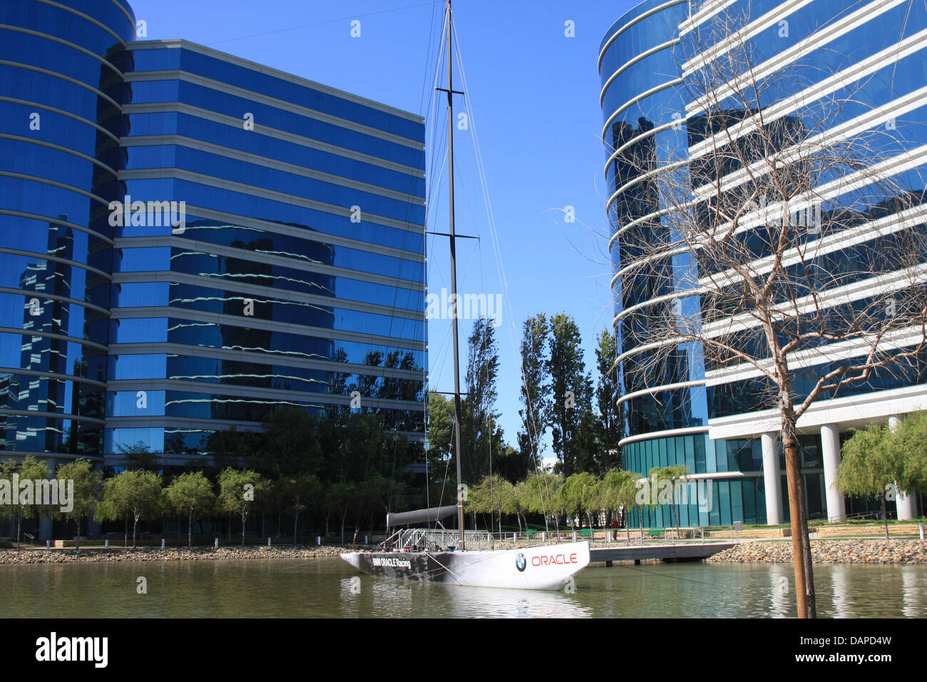 The headquarters of the software company Oracle is seen in Redwood ...