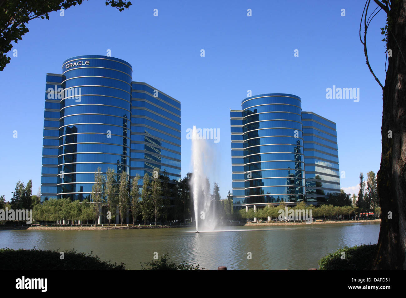 The headquarters of the software company Oracle is seen in Redwood ...