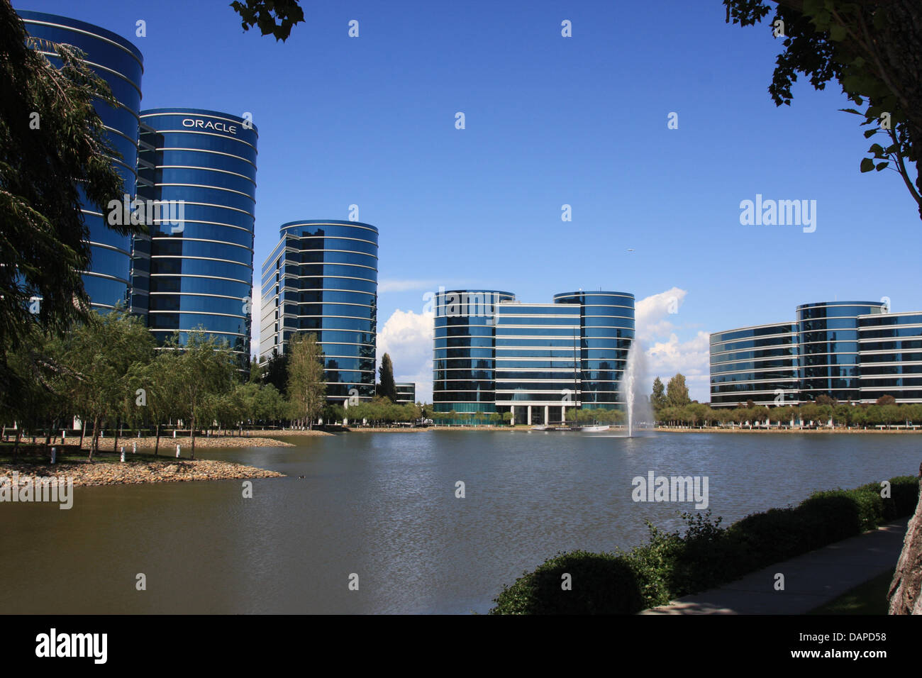 The headquarters of the software company Oracle is seen in Redwood ...