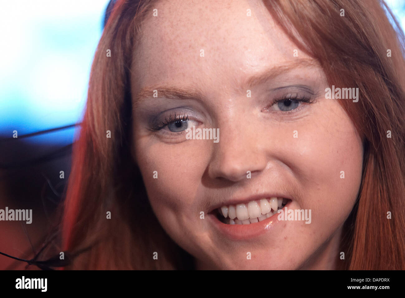 British model Lily Cole smiles at the official presentation of the ...