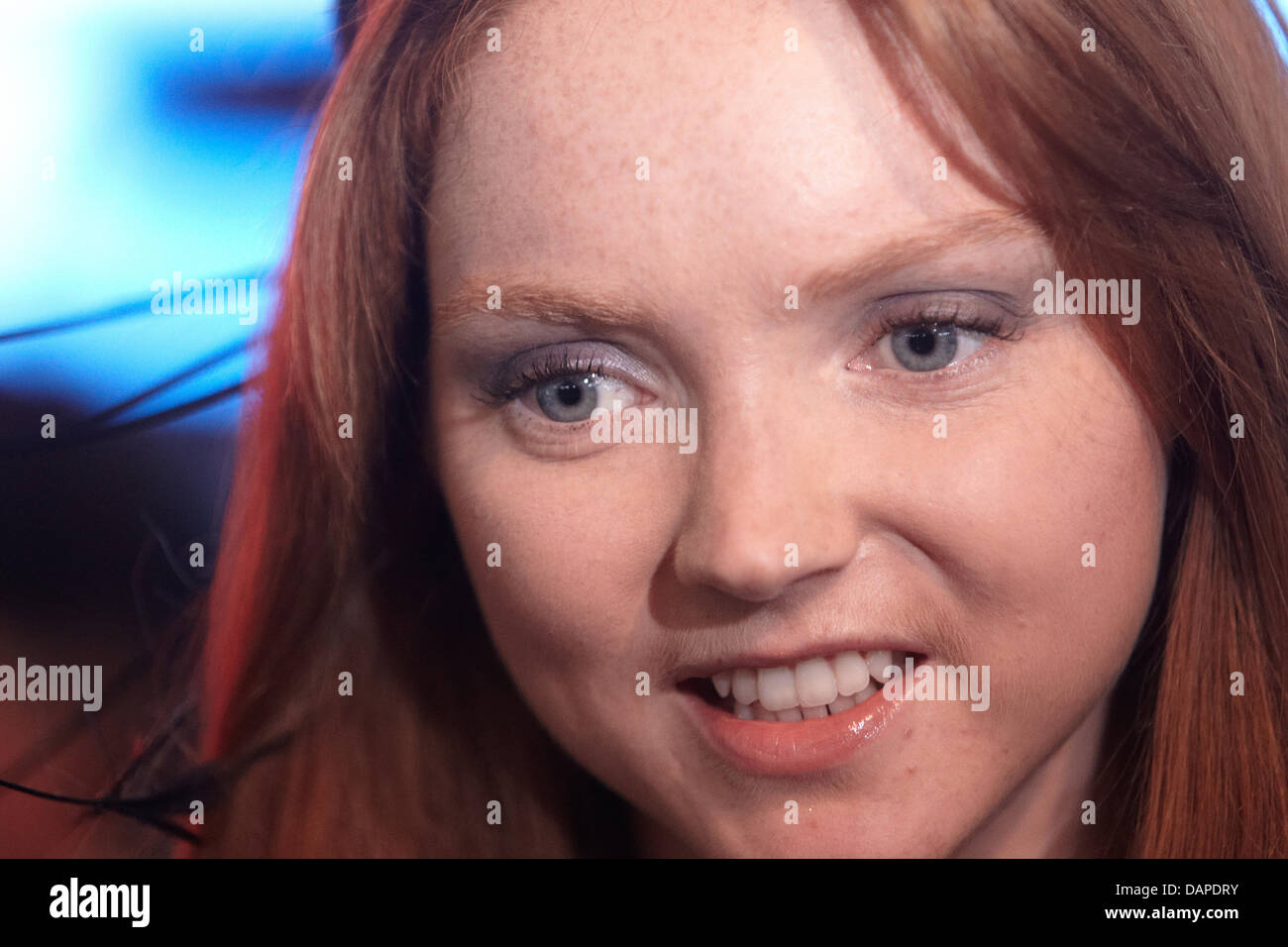 British model Lily Cole smiles at the official presentation of the ...