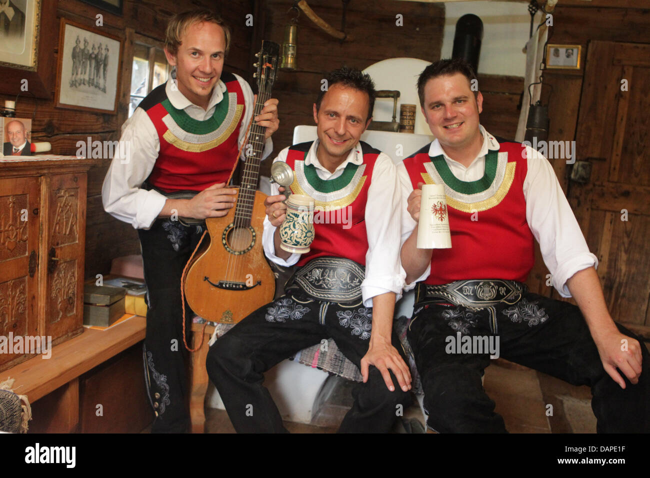 The music band 'Die Jungen Zillertaler' (The young Zillertalers) Daniel ...