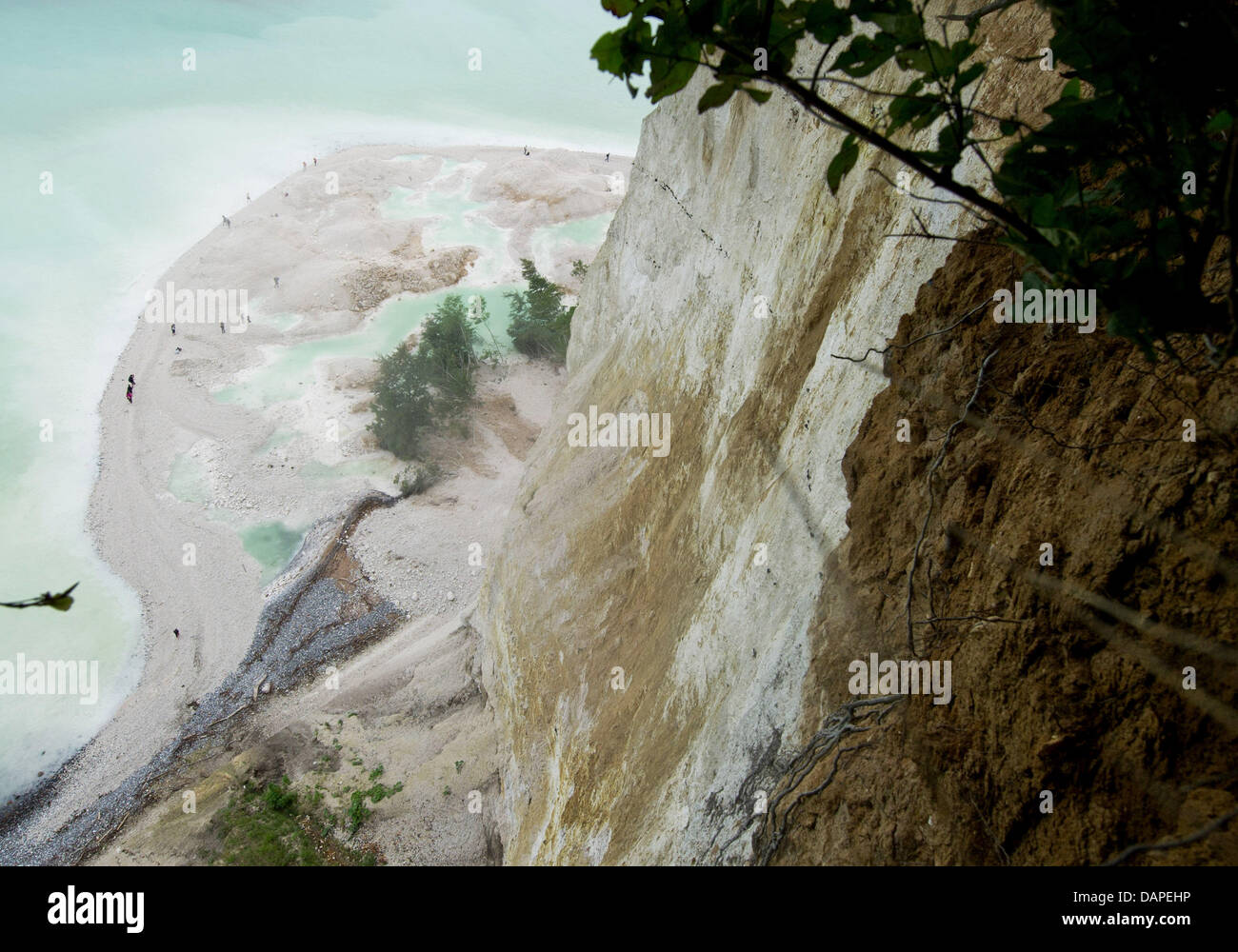 Masses of chalk and marl lie in front of the chalk cliffs on Rugia ...